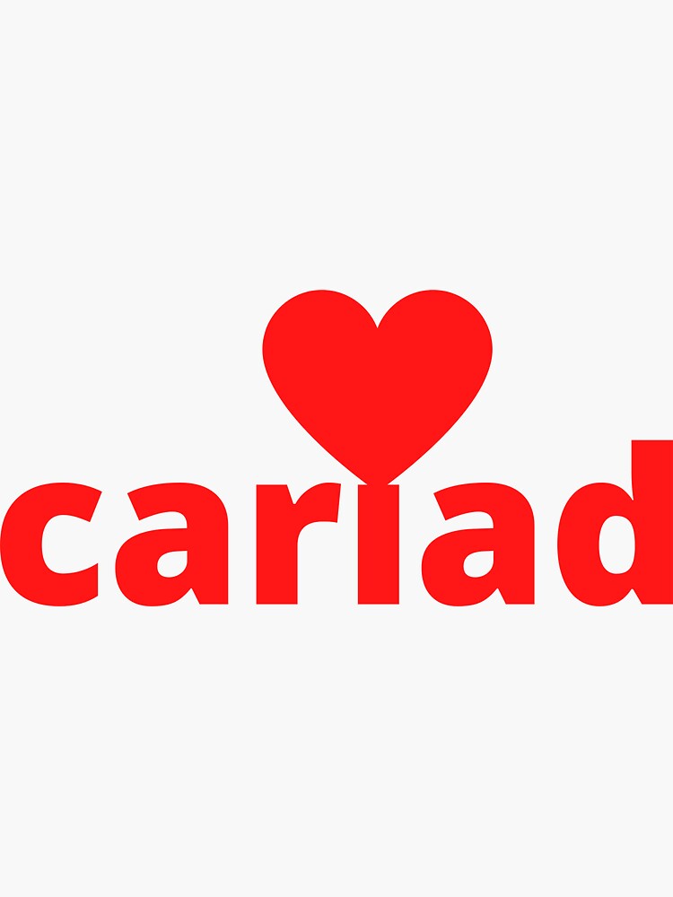 "Cariad Welsh Language Red Print " Sticker by CFintzDesigns | Redbubble
