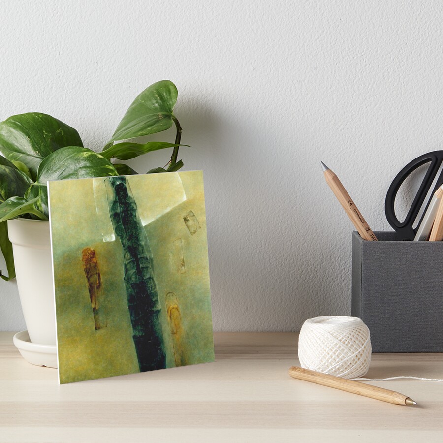 "Untitled (Abstractedness) by Zdzislaw Beksinski" Art Board Print by ...