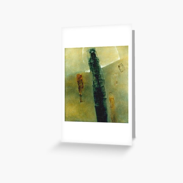 "Untitled (Abstractedness) by Zdzislaw Beksinski" Greeting Card by ...