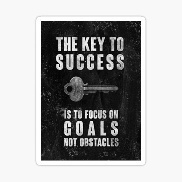 "The Key To -Success-" Sticker for Sale by Sharkworldart | Redbubble
