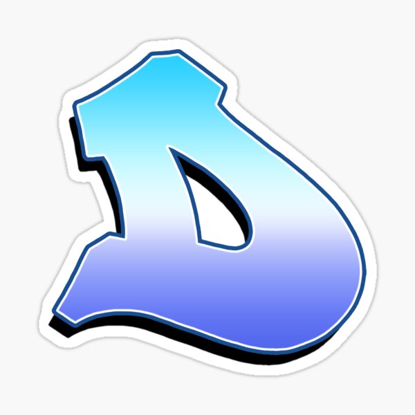 "Letter D - Purple / Blue" Sticker by paintcave | Redbubble