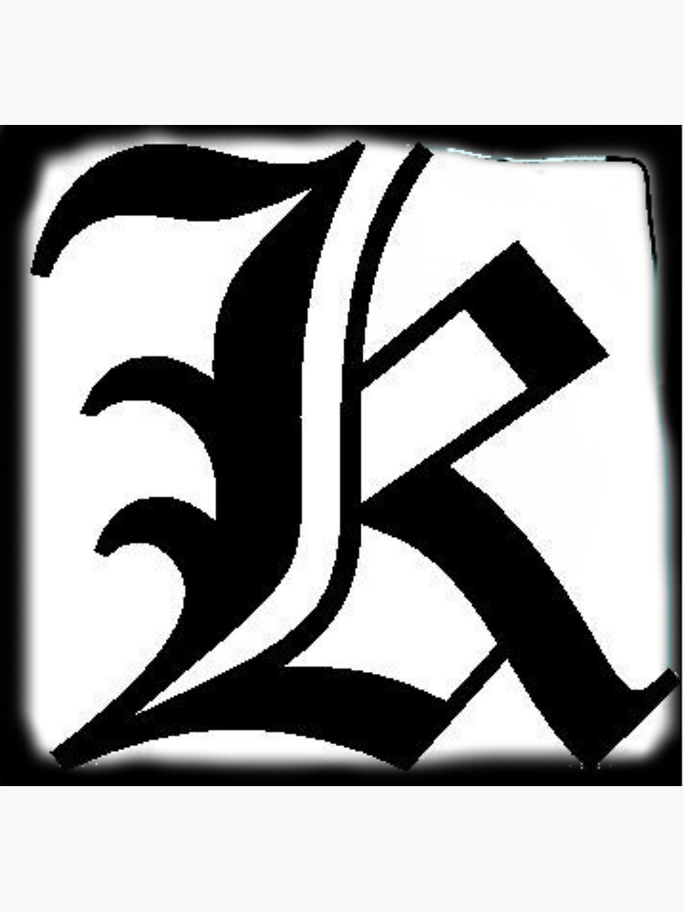 "Calligraphy K design" Sticker by Kooperriddles | Redbubble
