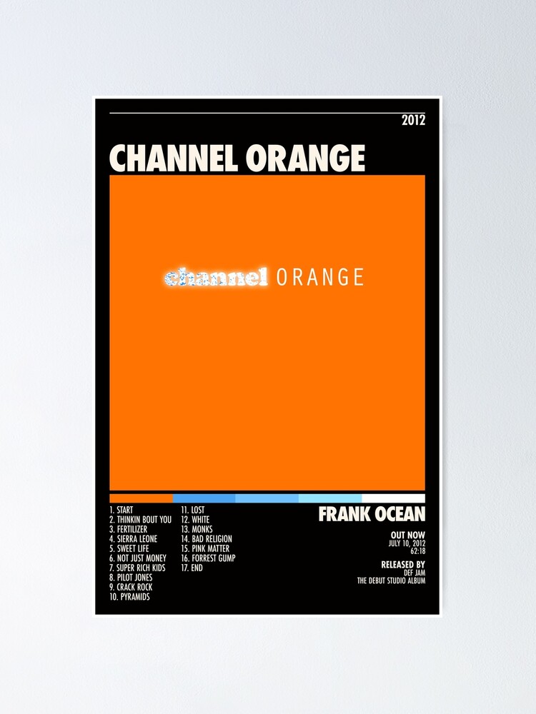 "Channel Orange Tracklist Posters Album - Album Cover Poster | Poster ...