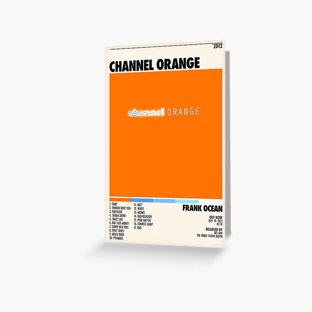 "Channel Orange Tracklist Posters Album - Album Cover Poster | Poster ...