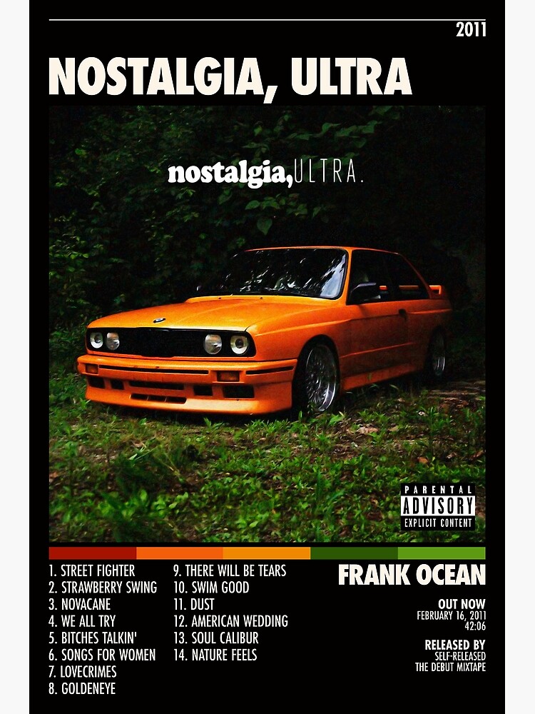 "Nostalgia Ultra Tracklist Posters Album - Album Cover Poster | Poster ...