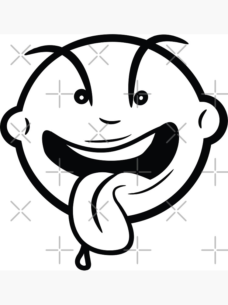 Lámina fotográfica «Cabeza de dibujos animados de chico malo y ...