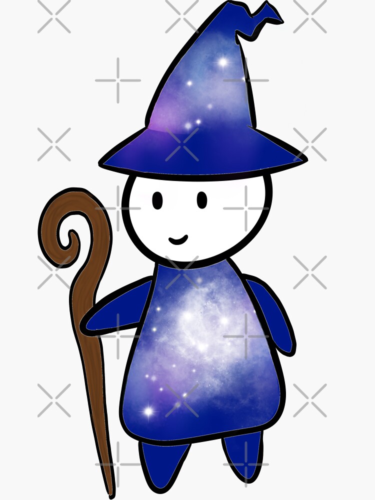 "Space Wizard Doodle" Sticker by maluminous97 | Redbubble
