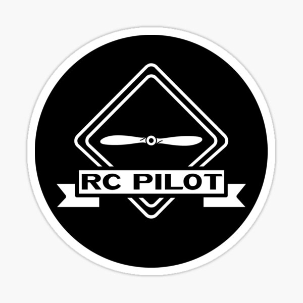 "RC Pilot Remote Controlled Airplane Propeller Badge" Sticker for Sale ...