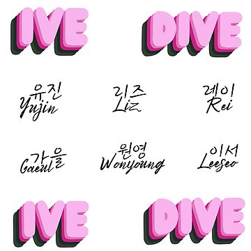 "Ive Dive Names Sticker Pack" Sticker for Sale by puki-ycdi | Redbubble