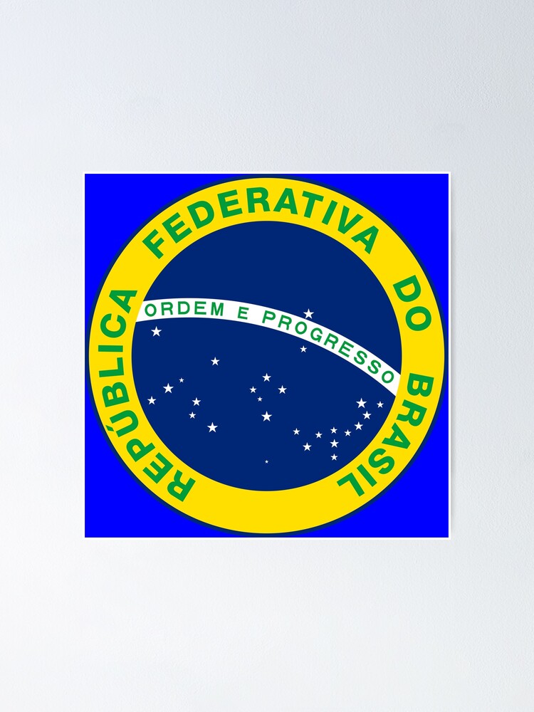 "National Seal of Brazil | Brazilian symbol | National team blue color ...