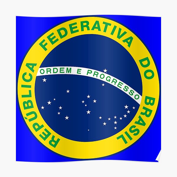 "National Seal of Brazil | Brazilian symbol | National team blue color ...