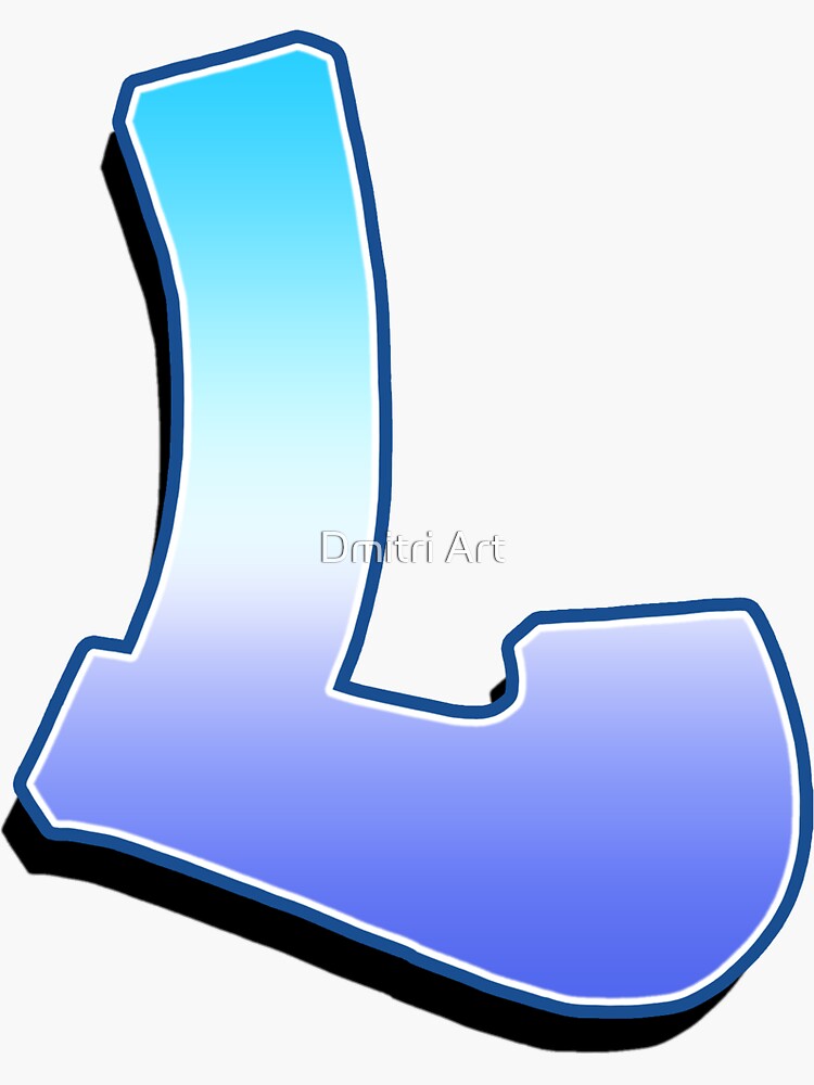 "Letter L - Purple / Blue" Sticker for Sale by Dmitri Art | Redbubble