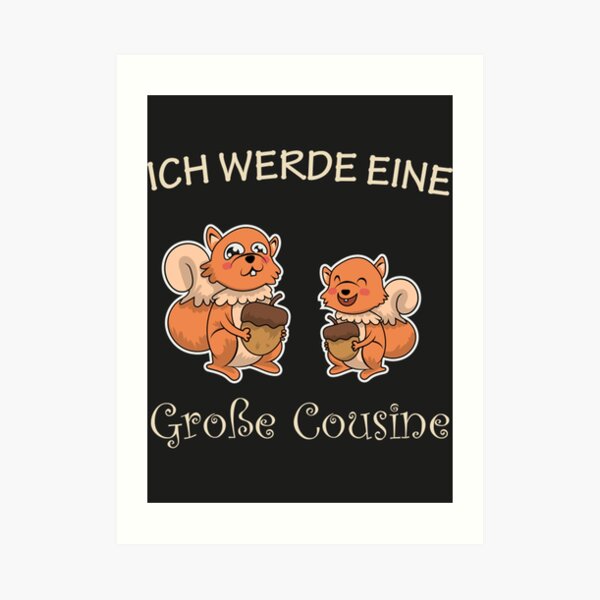 "Cute German Big Cousin Squirrel Nephew Niece Pregnancy Announcement ...