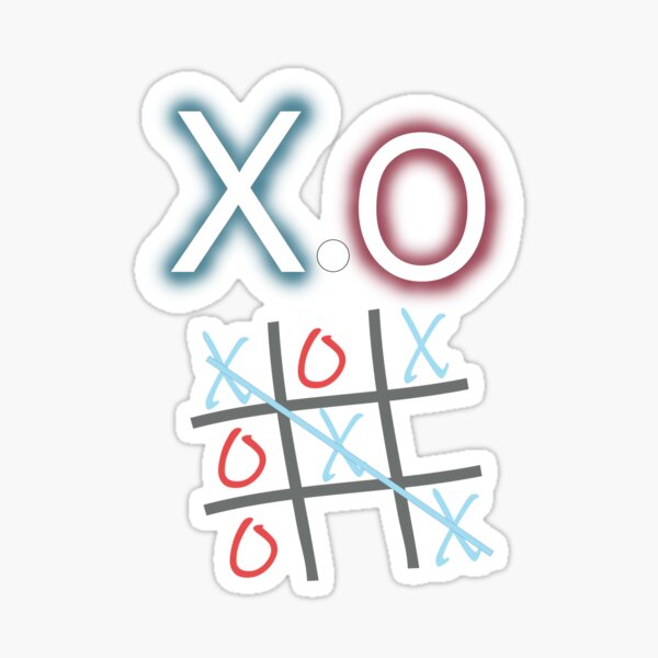 "Tic Tac Toe (X.O)" Sticker by Ammarshops | Redbubble