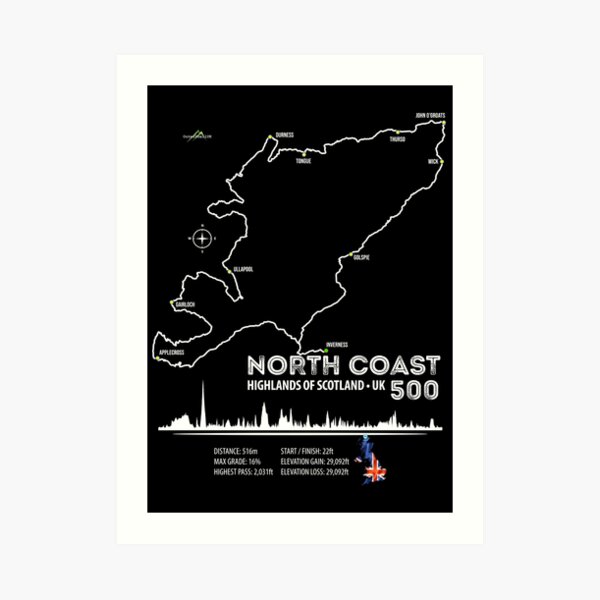 "NC500 North Coast 500 Scotland NC 500 Road Trip Motorcycle Sports Car ...