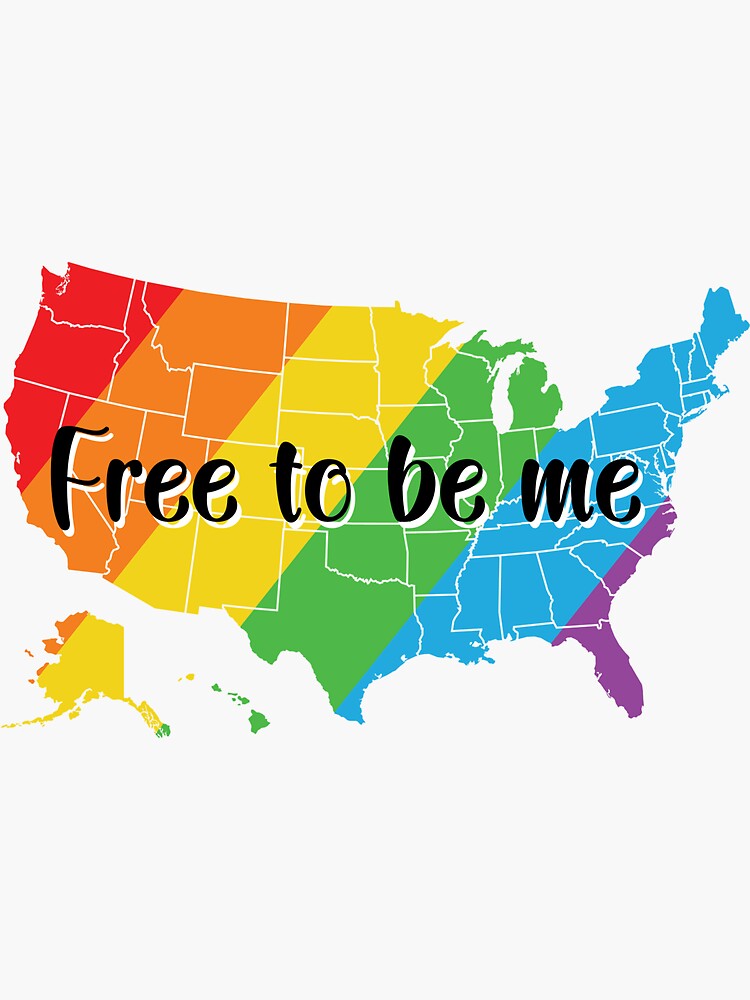 "Free to be Me" Sticker for Sale by Bloodm00ndesign | Redbubble