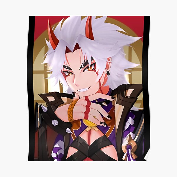 "Arataki Itto Genshin Impact Fashion " Poster by AratakiShop | Redbubble