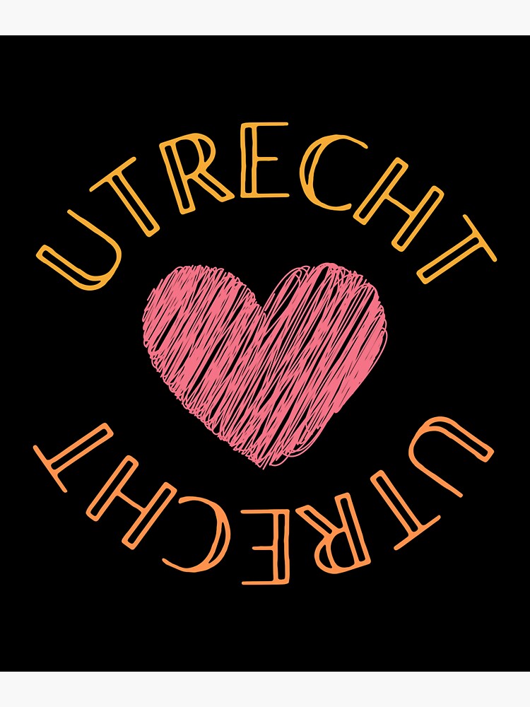 "Retro Heart Utrecht" Sticker for Sale by ClassyGeek1 | Redbubble