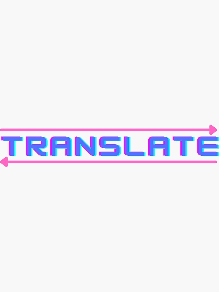 "Aesthetic Original Translate Design " Sticker by Zerni | Redbubble