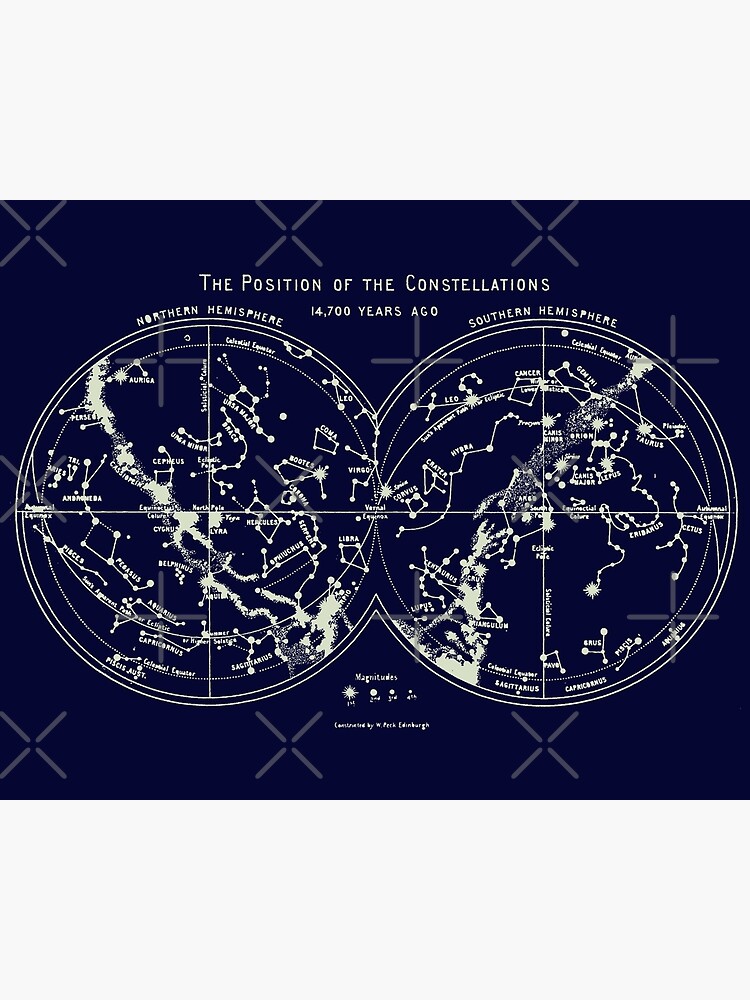 Position Of The Constellations - Astronomy Map Premium Matte Vertical ...