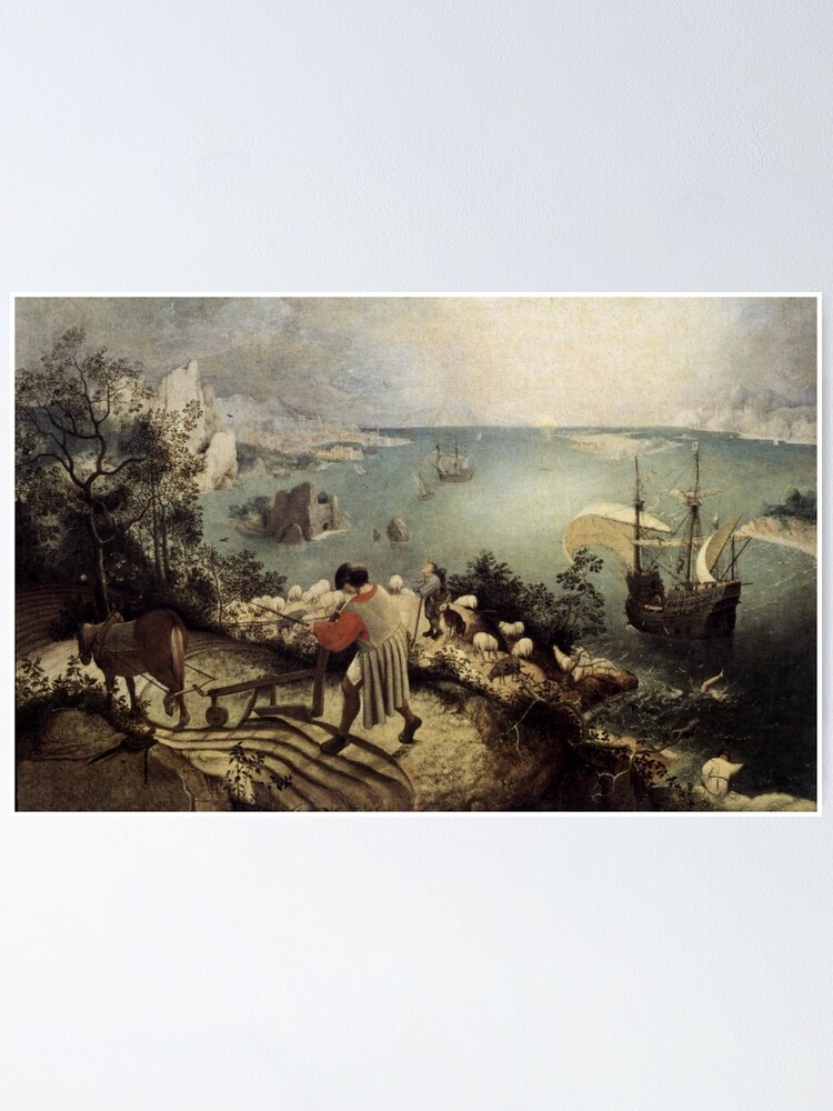 "Pieter Bruegel the Elder - Landscape with the Fall of Icarus" Poster ...