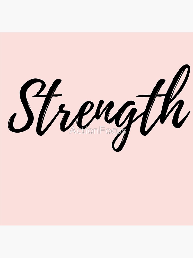 "Strength - Pink Background Positive Affirmation" Sticker for Sale by ...