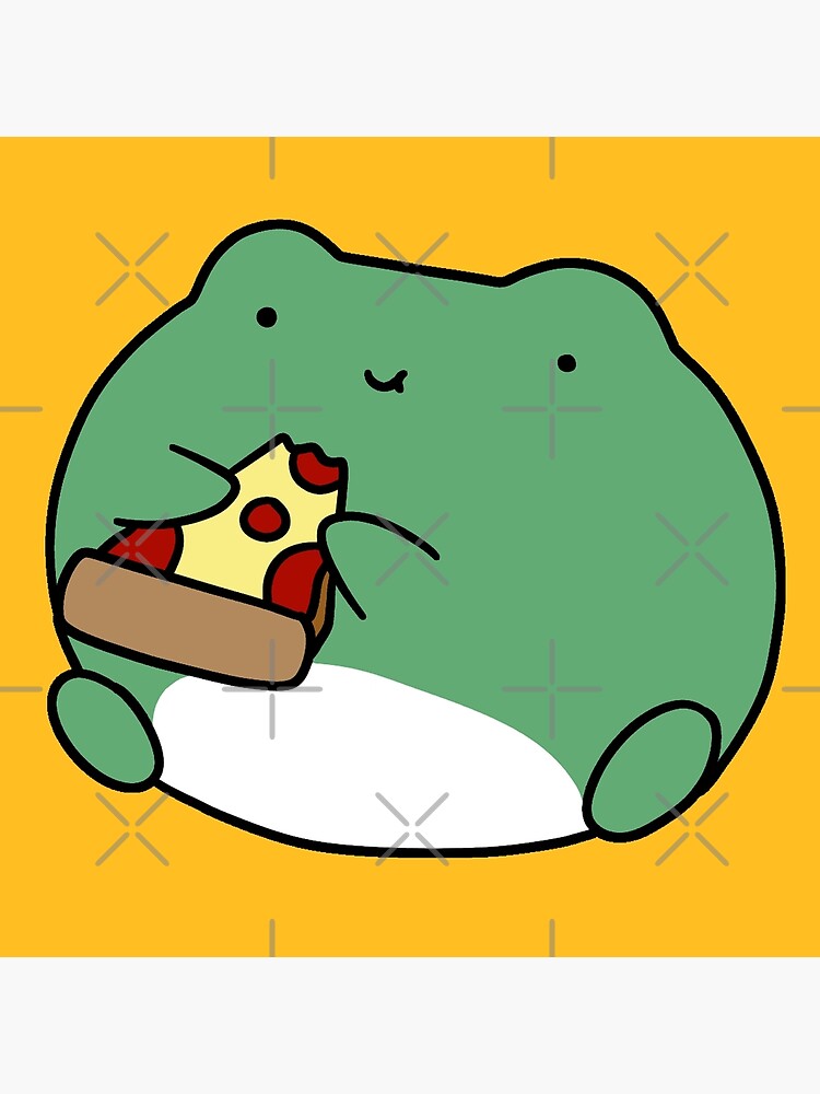 "Frog Eating Pizza" Art Print by SaradaBoru | Redbubble