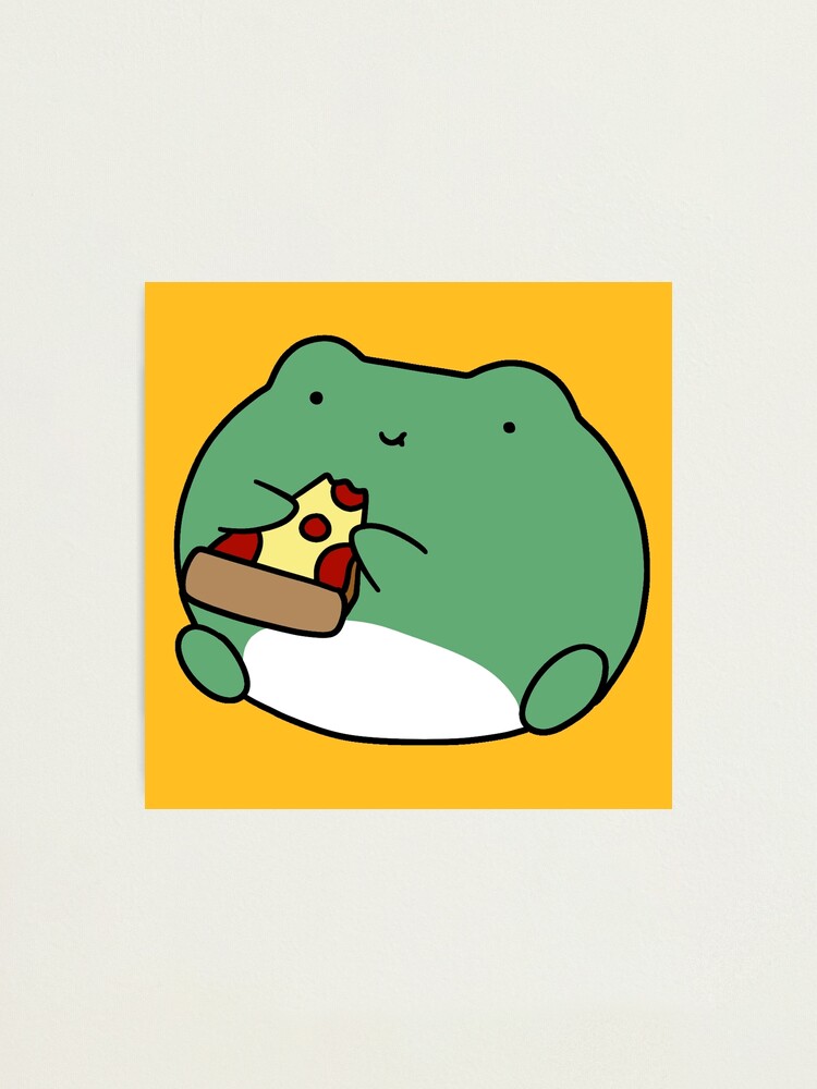 "Frog Eating Pizza" Photographic Print for Sale by SaradaBoru | Redbubble