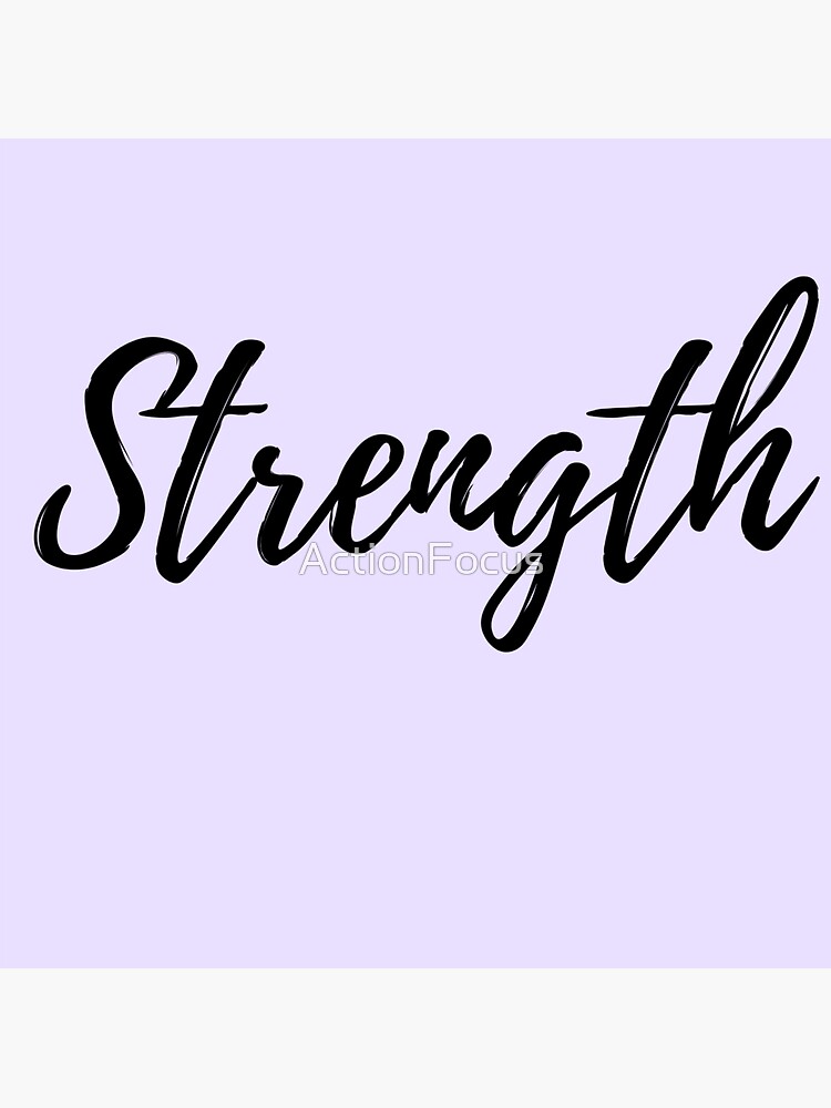 "Strength - Purple Background Positive Affirmation" Sticker for Sale by ...