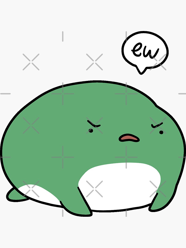 "Ew Frog" Sticker for Sale by SaradaBoru | Redbubble