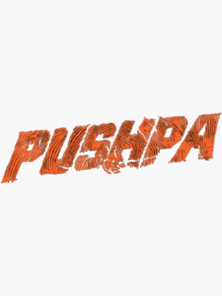 "Allu Arjun Pushpa movie t shirts, Pushpa logo t shirts" Sticker for ...