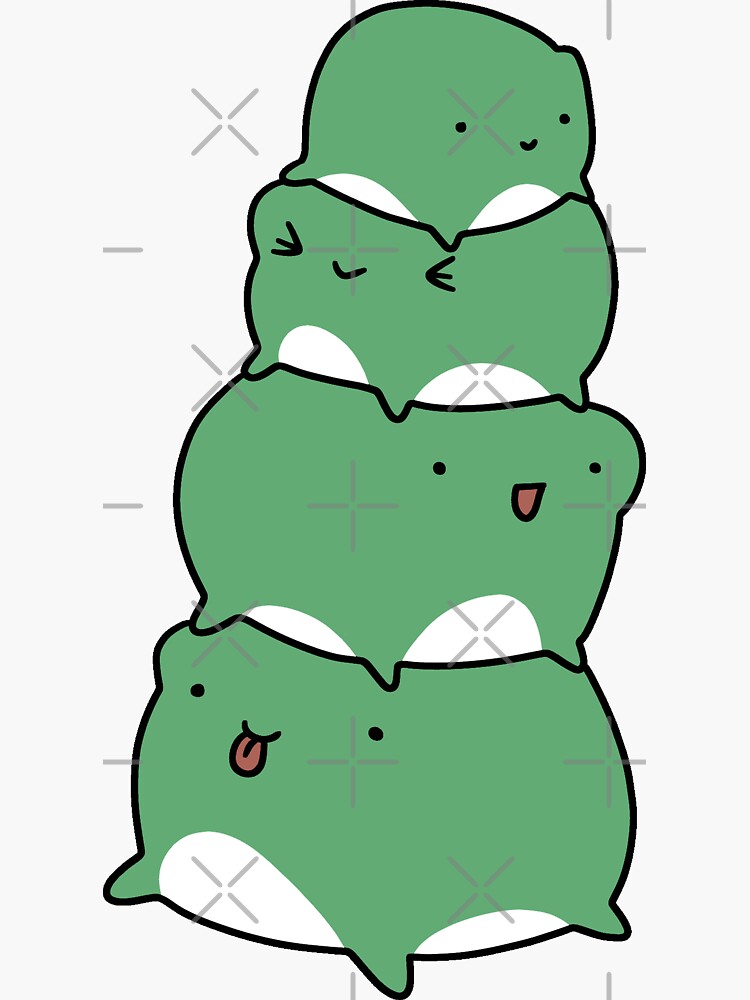 "Frog Stack" Sticker for Sale by SaradaBoru | Redbubble