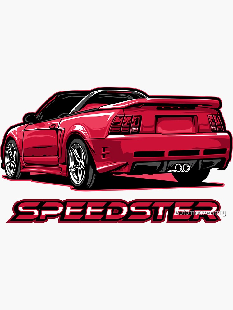 "New Edge Mustang Speedster" Sticker for Sale by AutomotiveArmy | Redbubble