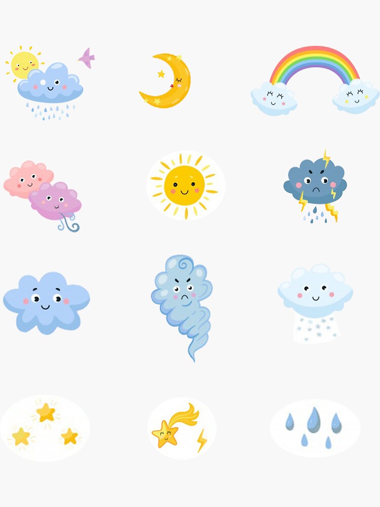 "Weather Stickers For Kids" Sticker for Sale by arts-room | Redbubble