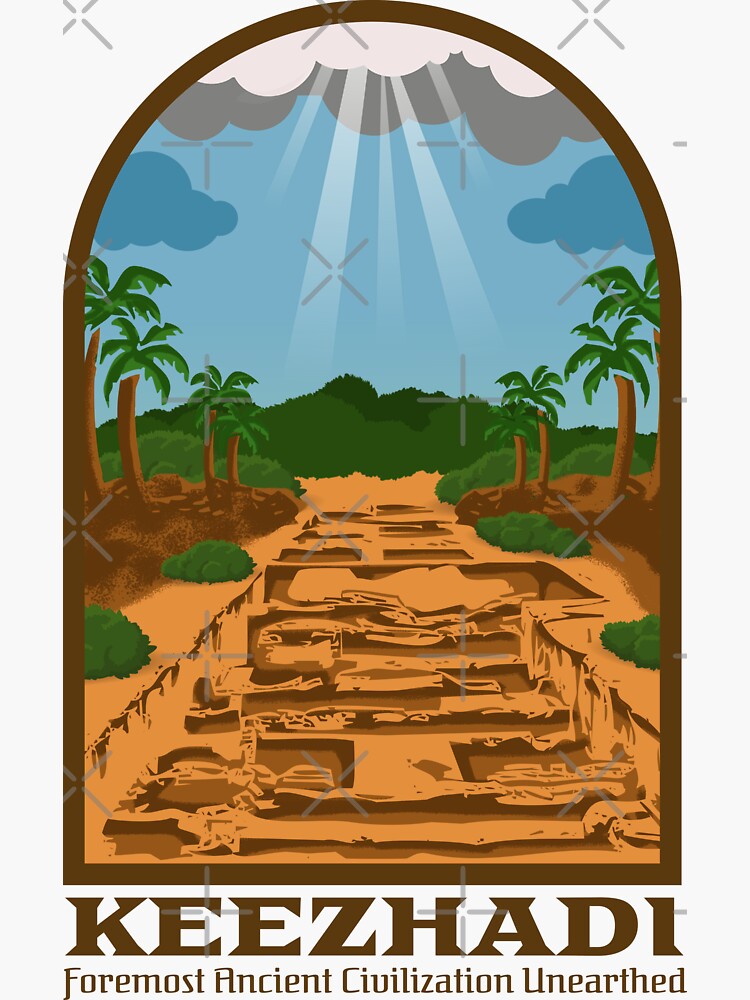 "Keezhadi Keeladi tamil civilization " Sticker for Sale by arstudioz ...