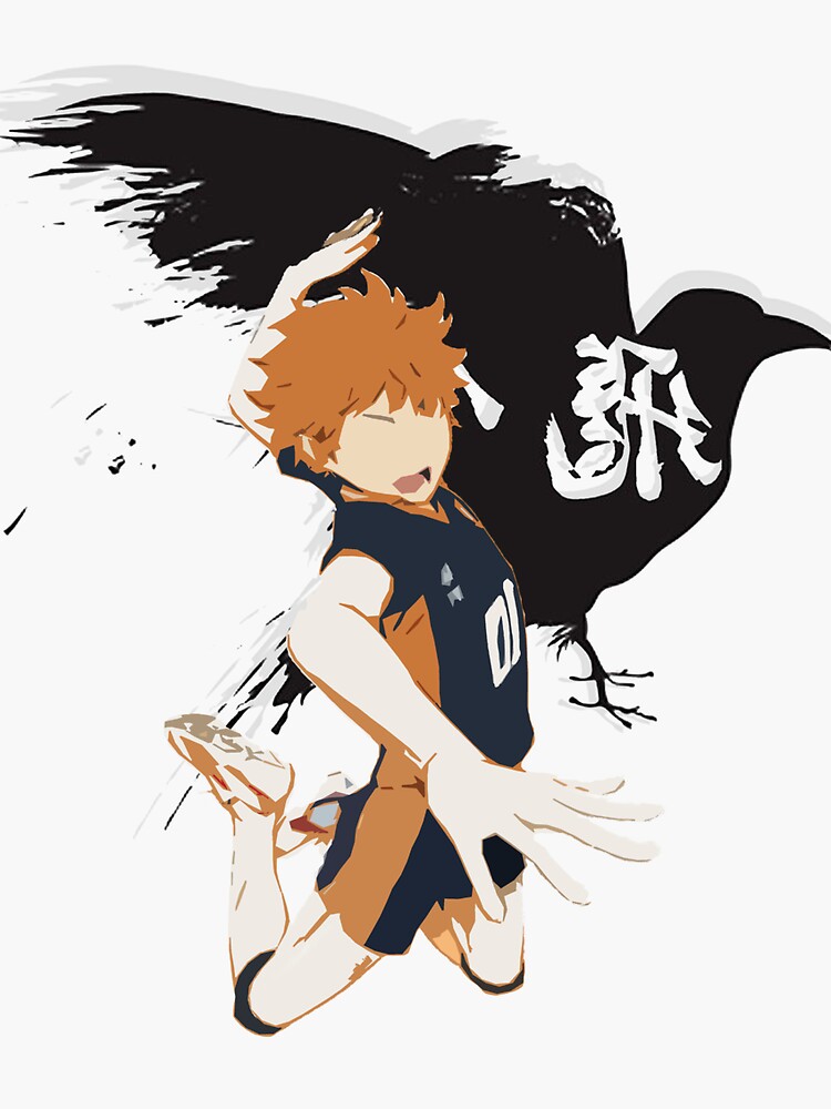 "Haikyuu Raven Minimal" Sticker by Kaupasi | Redbubble