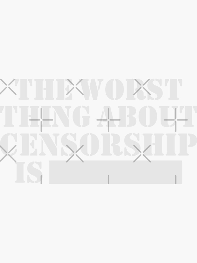 "CENSORSHIP" Sticker for Sale by randomindustry | Redbubble