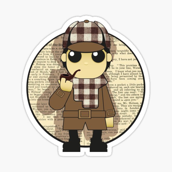 "Cute Classics - Sherlock Holmes" Sticker by Jerosmith0819 | Redbubble