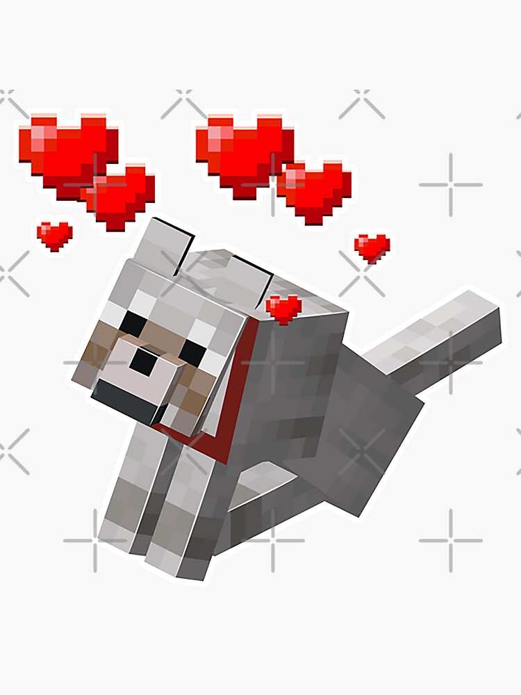 "Tamed Wolf Minecraft" Sticker for Sale by ddkart | Redbubble