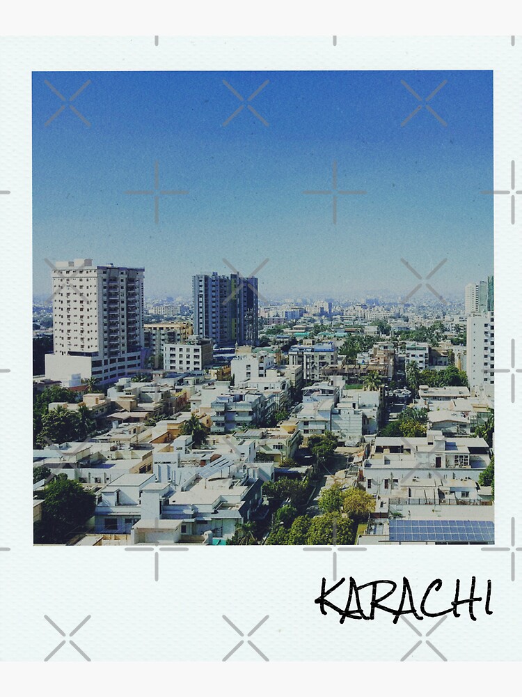 "Karachi Vintage Film White Frame Souvenir" Sticker for Sale by ...
