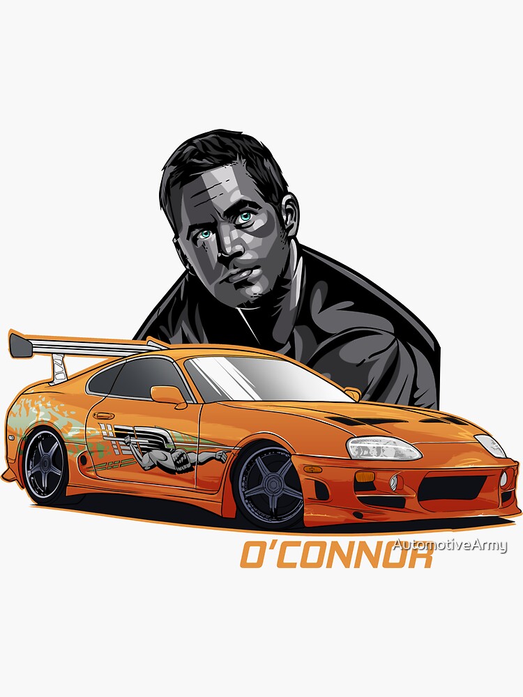 "Brian's Supra" Sticker for Sale by AutomotiveArmy | Redbubble