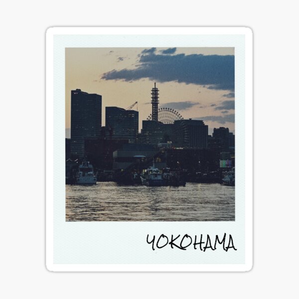 "Yokohama Vintage Film White Frame Souvenir" Sticker for Sale by ...