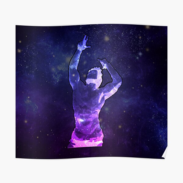 "Magischer Zyzz-Starry Purple and Blue Background with Zyzz Drawing ...