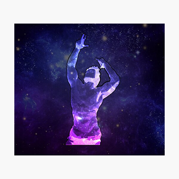 "Magischer Zyzz-Starry Purple and Blue Background with Zyzz Drawing ...