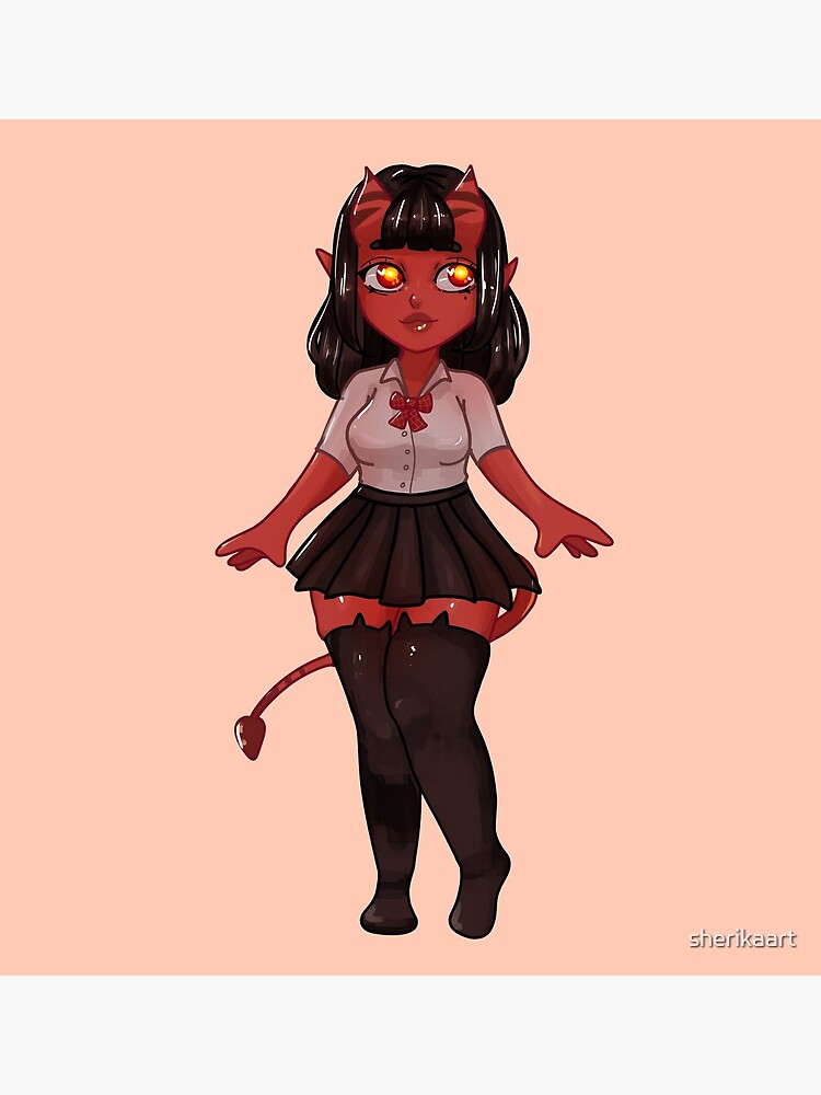 "Chibi Meru the Succubus - SFW Ver" Art Print for Sale by sherikaart ...