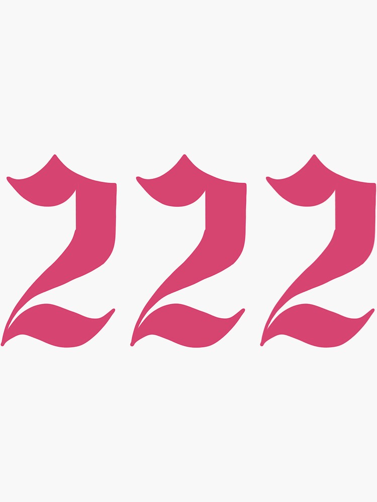 "Angel number 222" Sticker by shrubbieshrubb | Redbubble