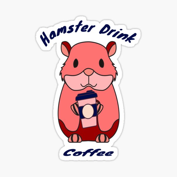 "hamster drink coffee,funny hamster drink coffee,gift for coffee and ...