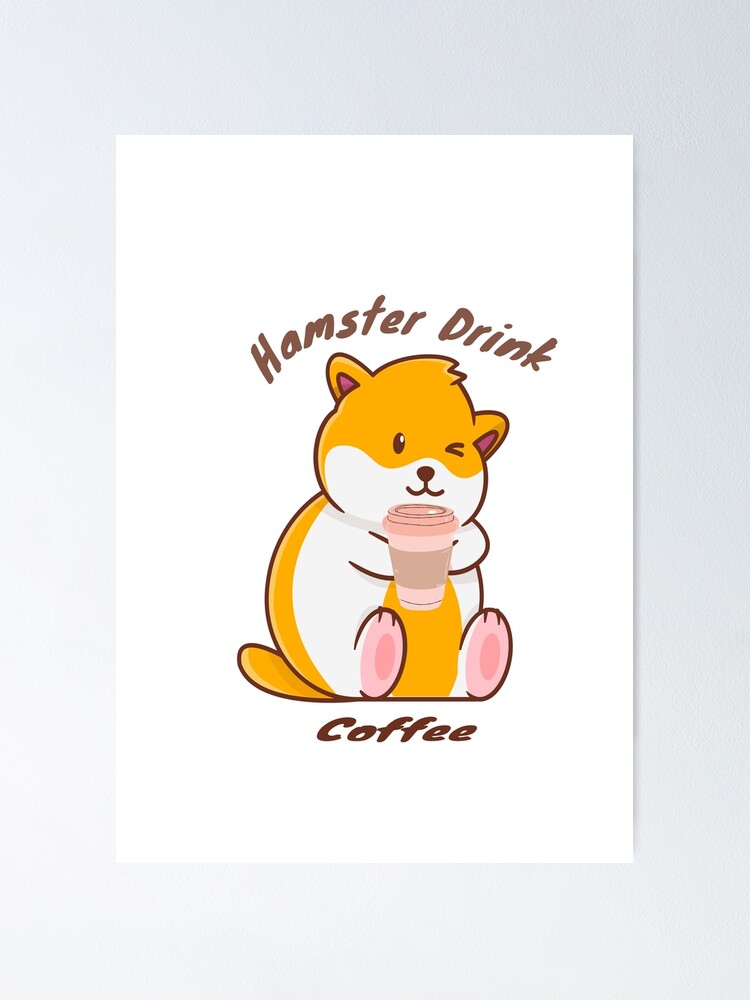 "hamster drink coffee,funny hamster drink coffee,gift for coffee and ...