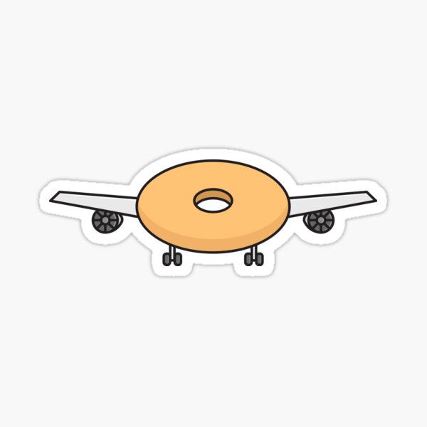 "Plane Bagel - Pun - Wordplay" Sticker for Sale by ambertanderes ...