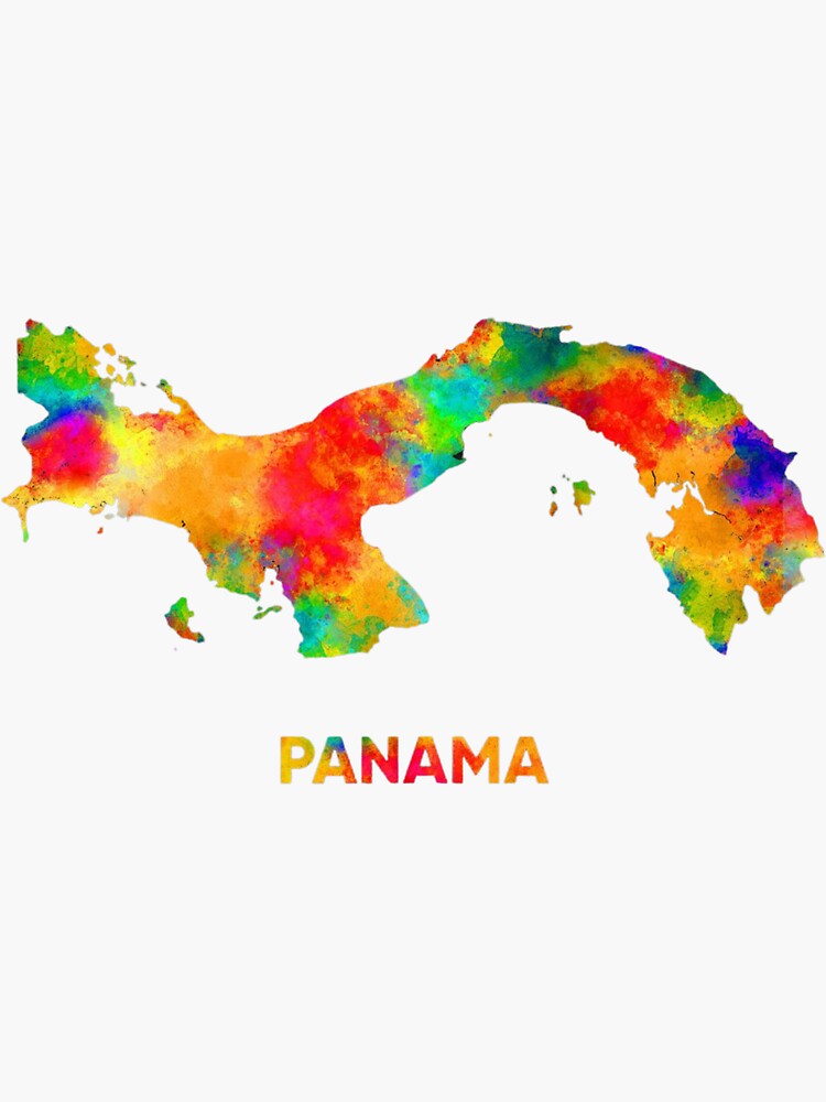 "Living in Panama Style World of Art Panamanian Watercolor Map ...